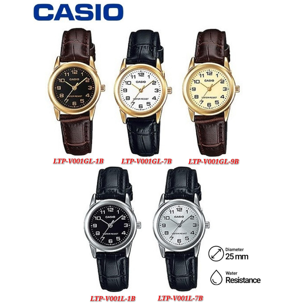 Casio LTP-V001L / LTP-V001GL Series Women's Analog Watch .. | Shopee ...