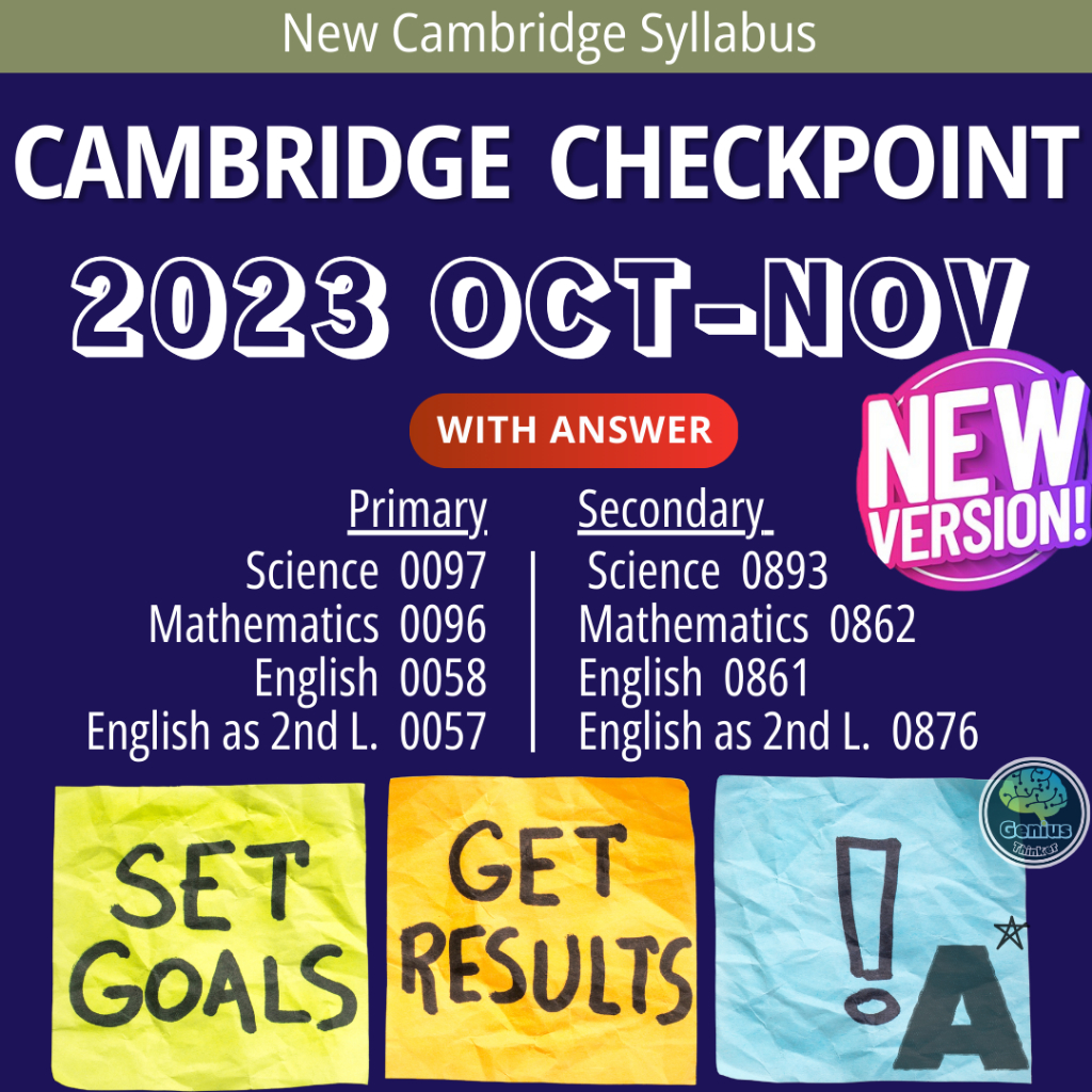 3 New 2023 Oct/Nov Cambridge Checkpoint Past Year Paper + Mark Scheme ...