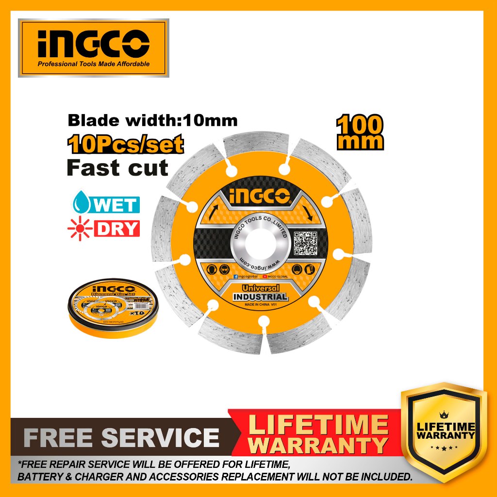 INGCO Diamond Disc Set DMD011002M | Shopee Malaysia