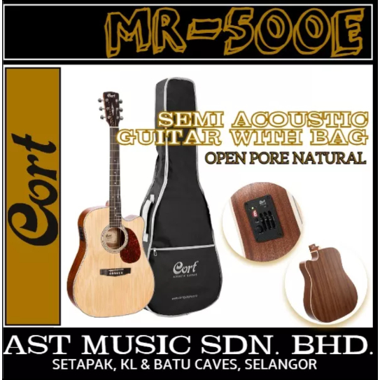Cort MR500E Solid Top Acoustic Guitar with Bag – Open Pore ( MR-500E ...