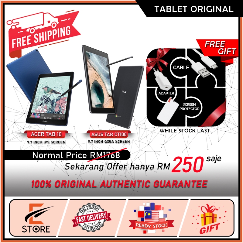 [💯ORI TAB💯] TABLET ACER / CTL / ASUS CHROMEBOOK TAB 10 | 9.7 INCH ...