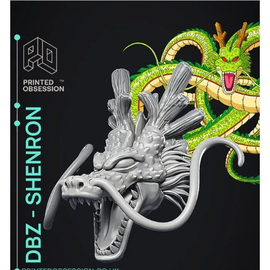 【3D】Dragon Ball Z《 Shenron 》～ Wall Decoration ～3D STL File for PLA ABS ...
