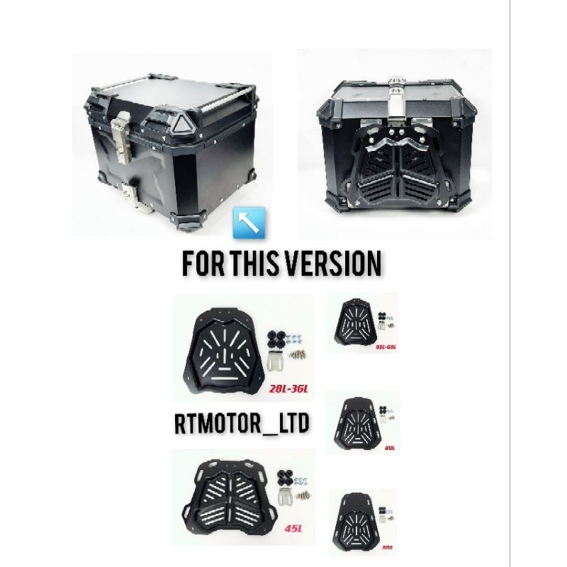 TOP BOX ALUMINIUM BASEPLATE ONLY BASE BRACKET BASE TAPAK TOP BOX ...