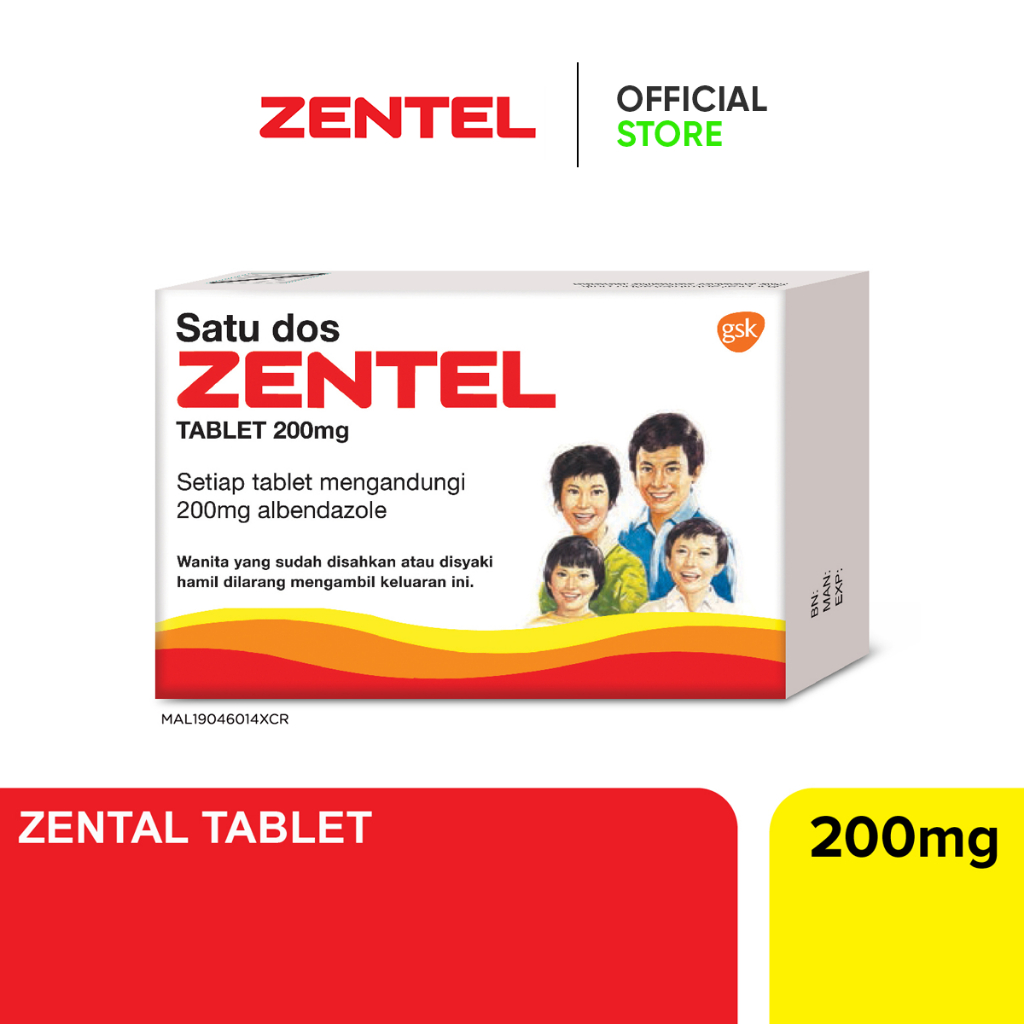 Zentel Tablet (200mg/2s) | Shopee Malaysia
