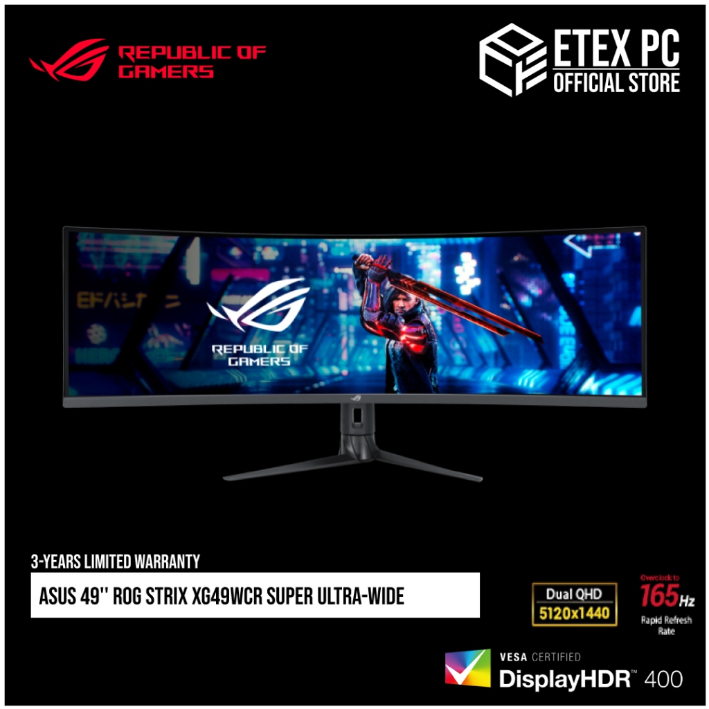 ASUS 49'' ROG Strix XG49WCR Super Ultra-wide Gaming Monitor - VA Panel ...