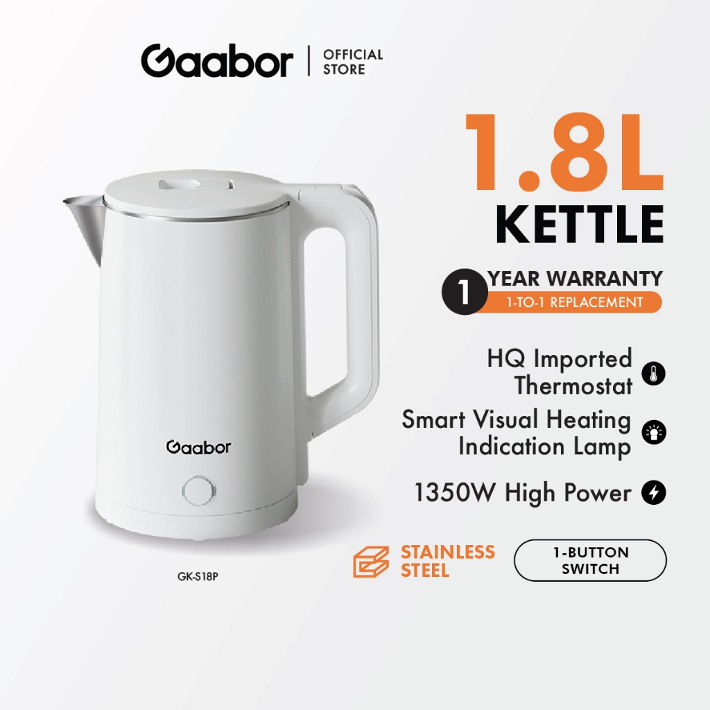 Gaabor Electric Hot Water Kettle (1500W/2L) EK20M-WH01A | Shopee Malaysia