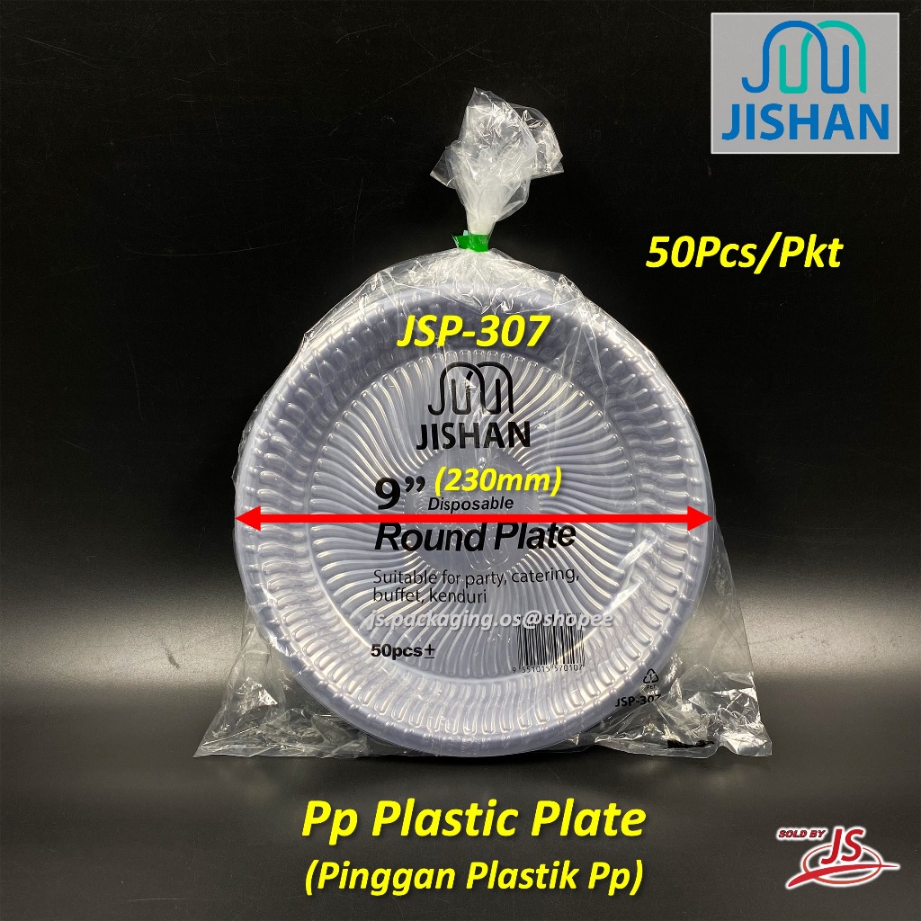 PP Plate Plastic Disposable Party Plate [50Pcs] Pinggan Pakai Buang 6 ...