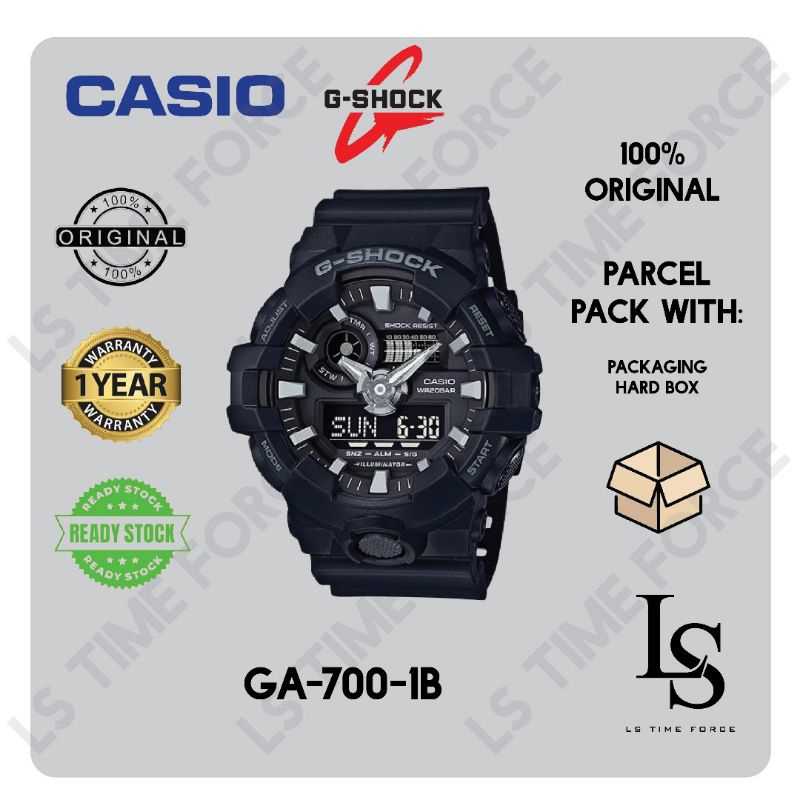 G-SHOCK ORIGINAL GA-700-1B/GA-700-1BDR/GA-700/GA700 | Shopee Malaysia