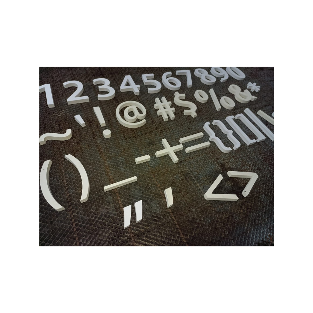 3D Alphabet Block Letters (ADOBE FAN H100mm T12mm) Numbers and Symbols ...