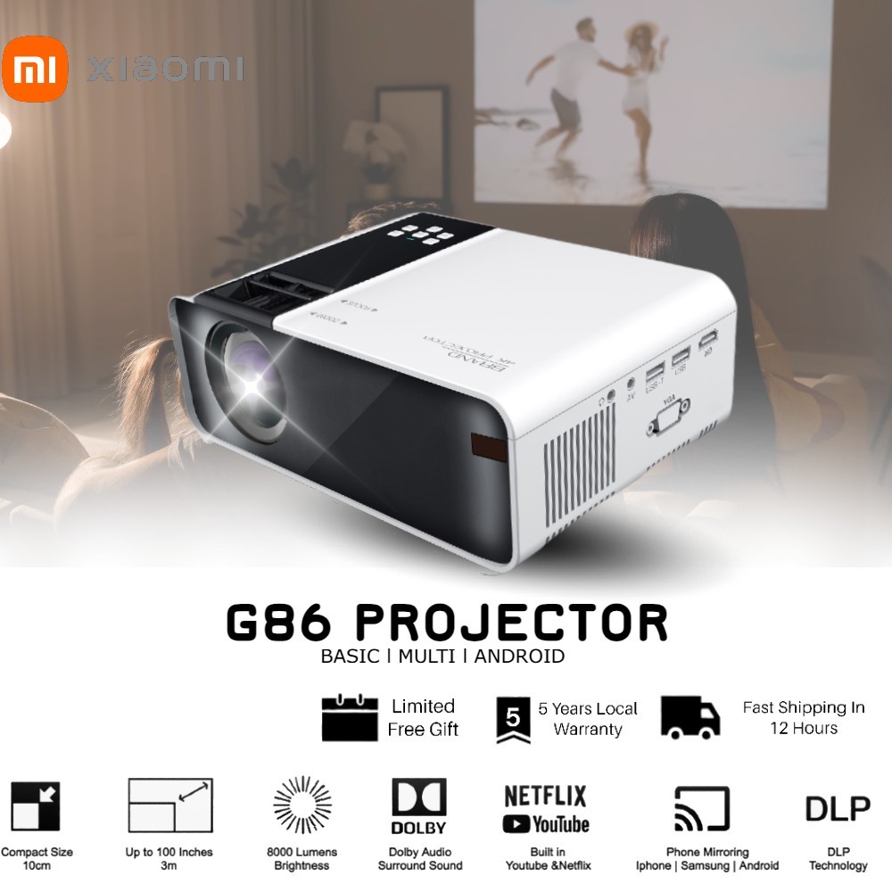 7500 lumens G86 Projector FULL HD 1080P Android Mini Projector WIFI LCD ...