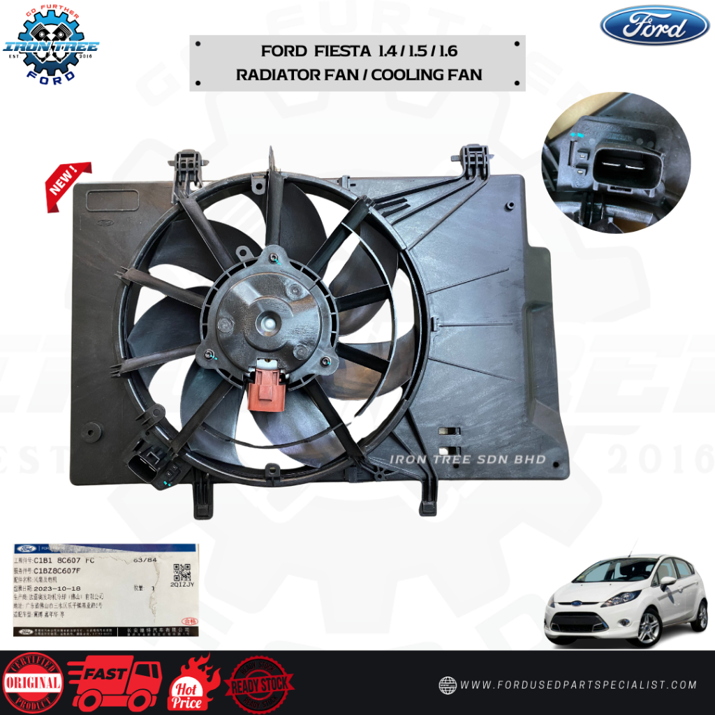 Genuine Ford Fiesta 1.4/1.5/1.6/1.0/EcoSport Radiator Fan Motor ...