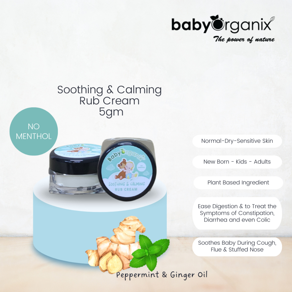 BabyOrganix Soothing & Calming Rub Cream 5gm (NO MENTHOL) | Shopee Malaysia