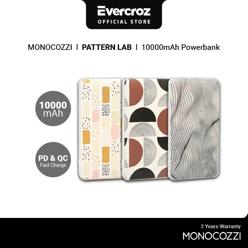 Monocozzi PATTERN LAB 10000mAh 22.5W PD3.0 QC4.0 Powerbank | Shopee Malaysia