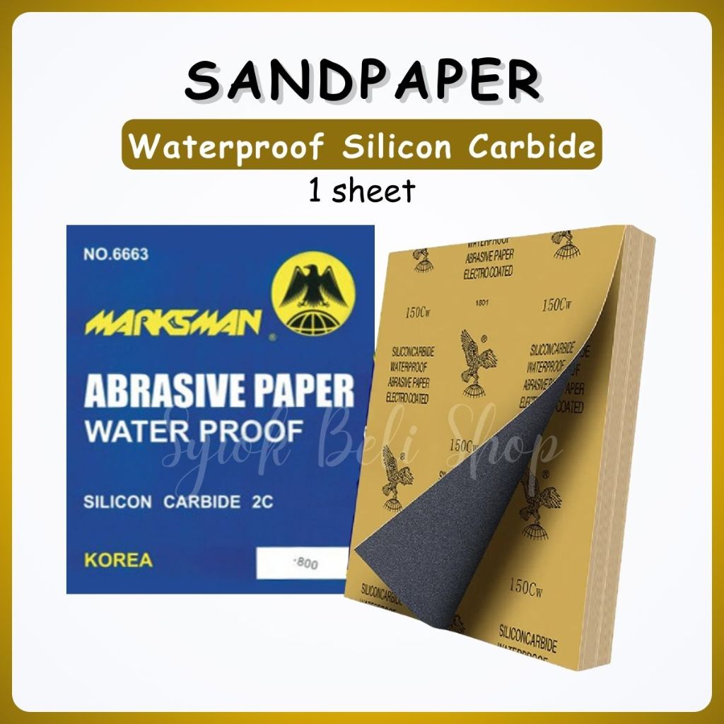MARKSMAN Waterproof Sand Paper Abrasive / Sandpaper Kertas Pasir 砂纸 ...