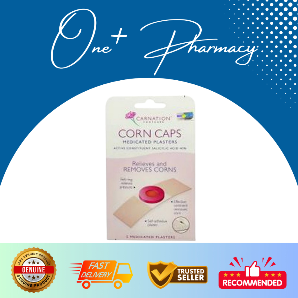 CARNATION CORN CAPS (MEDICATED PLASTER) RELIEVE AND REMOVE CORNS 5'S ...