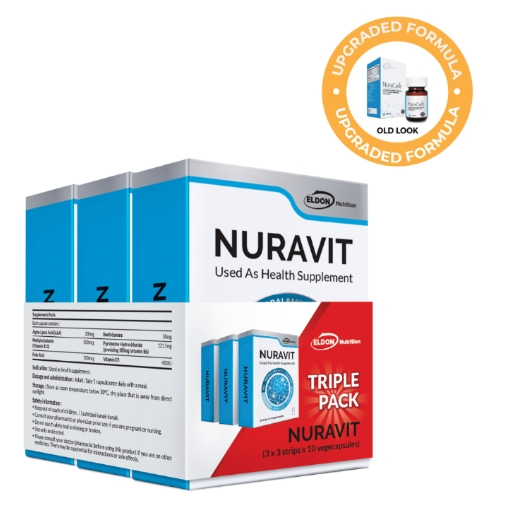 (FREEGIFT) Eldon Nutrition Nuravit Capsule 3 x 30's/ 30's (replace ...