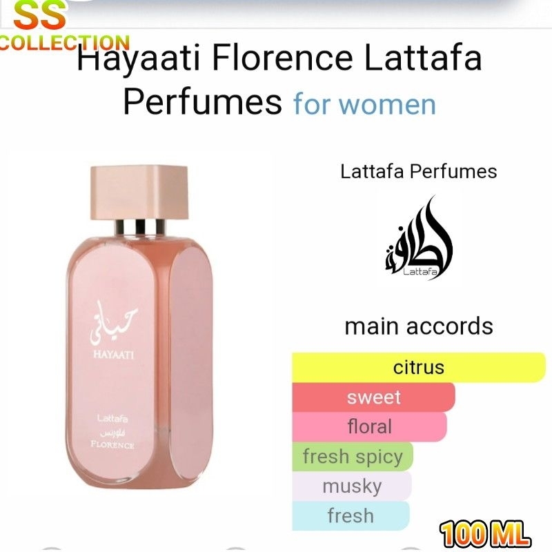 (Hayaati Florence~ by Lattafa 100ml 3.4 FL.OZ Perfumes is for women ...