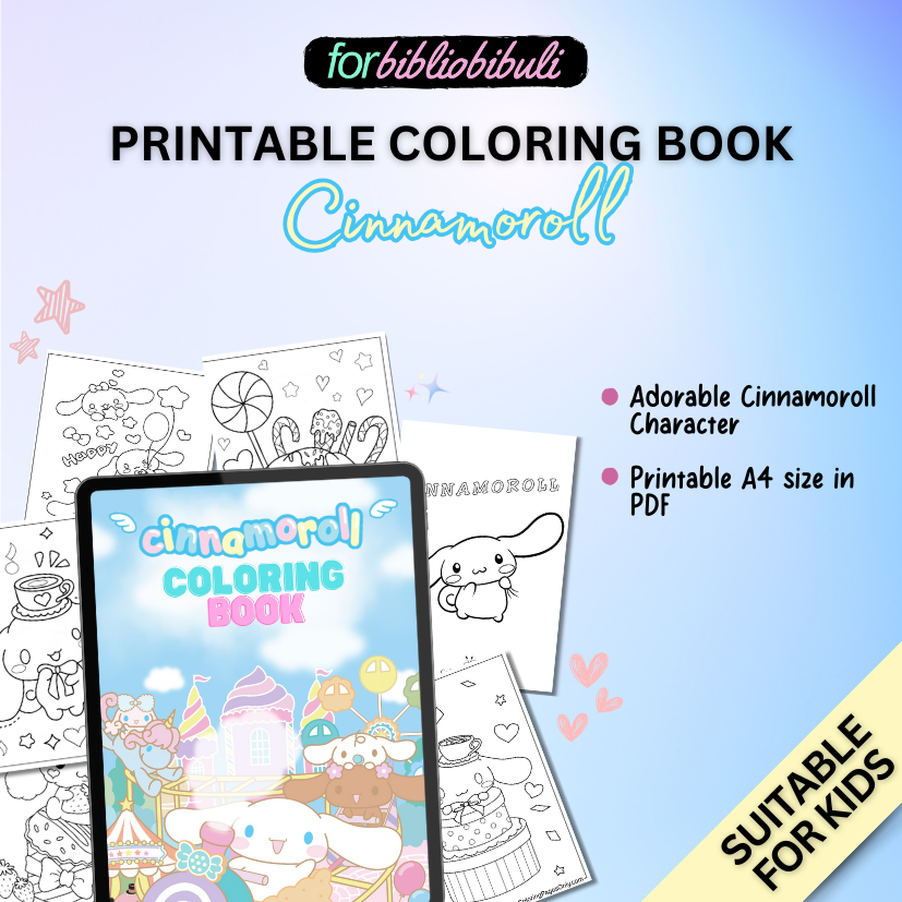 [PRINTABLE SOFT COPY PDF FILE] Cinnamoroll Sanrio Digital Coloring Book ...