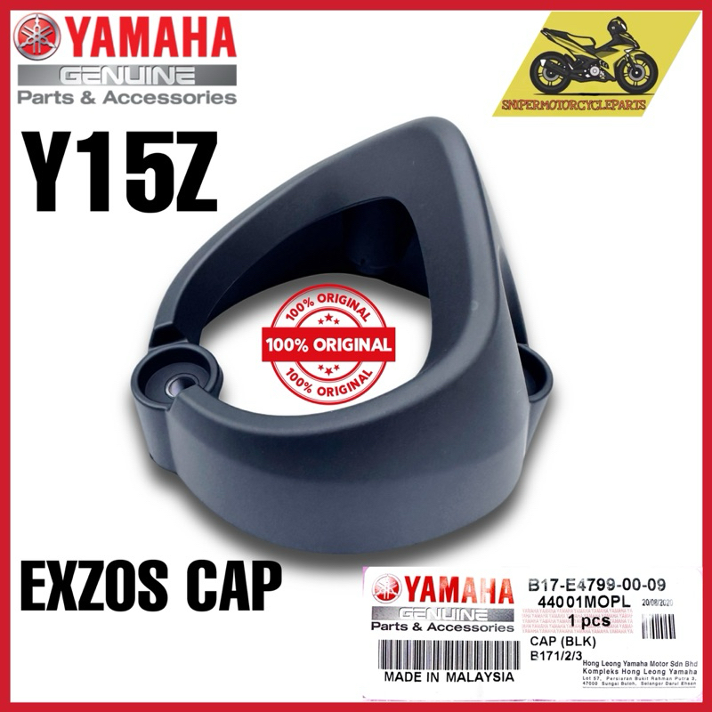 [100% ORI] Y15 Y15Z Y15ZR MUFFLER END CAP EXHAUST EKZOS COVER MATTE BK ...