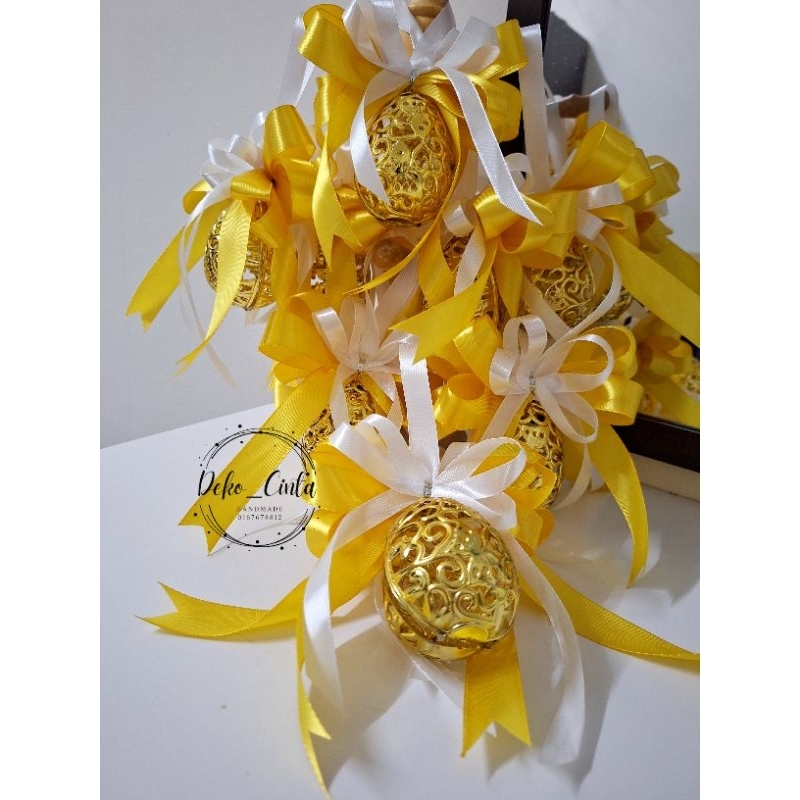 [PRE ORDER] 20pcs | Bunga Telur Kerawang Riben | Deko _Cinta | Handmade ...