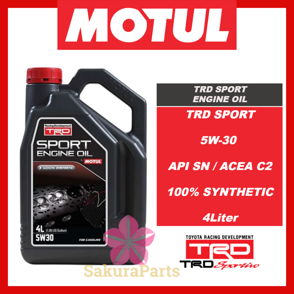 MOTUL TRD SPORT 5W30 Fully Synthetic Engine Oil 4L - Specialy for ...
