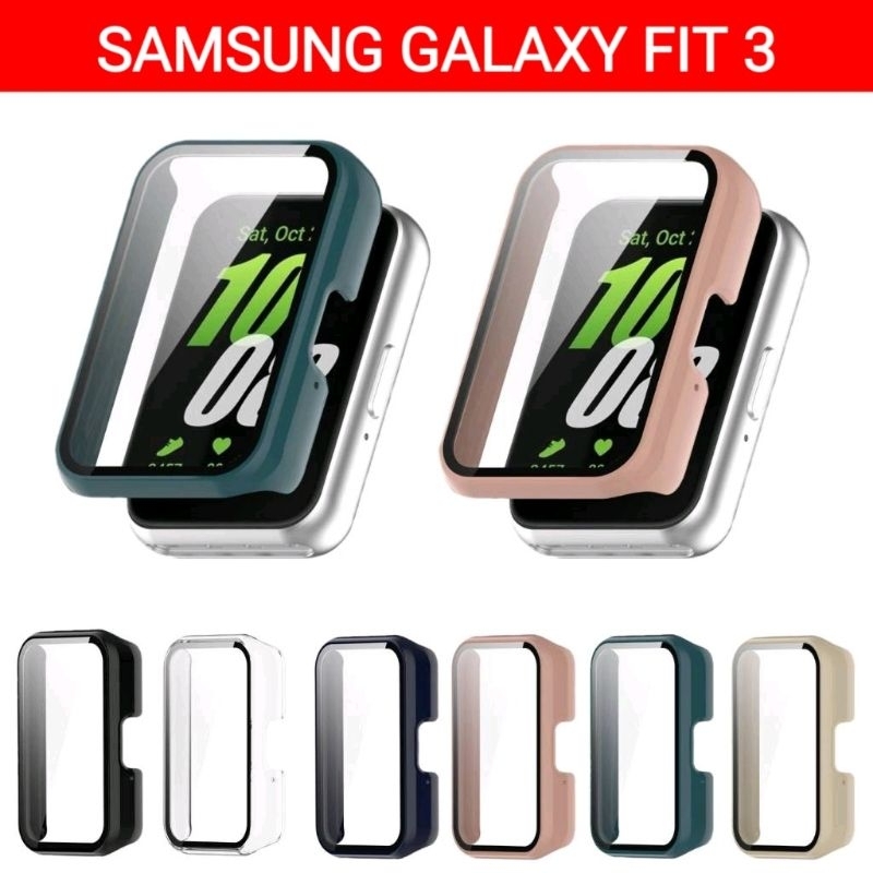 Samsung Galaxy Fit 3 Hard PC Case With Tempered Glass Full Coverage ...