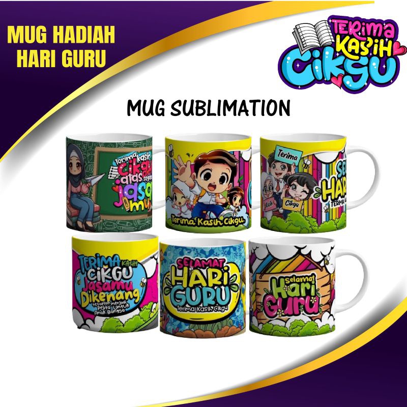 Mug Hadiah Hari Guru printed Cawan Hadiah Gambar Logo | Shopee Malaysia