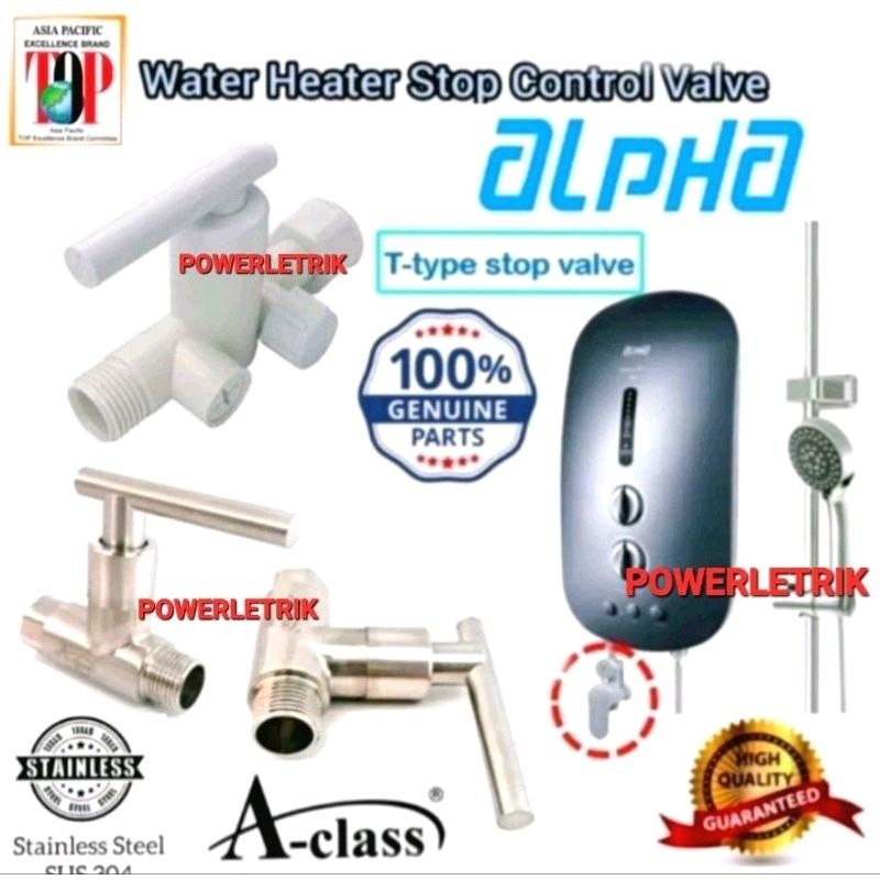 ORIGINAL ALPHA T-TYPE STOP VALVE WITH FILTER / A-CLASS STAINLESS STEEL ...