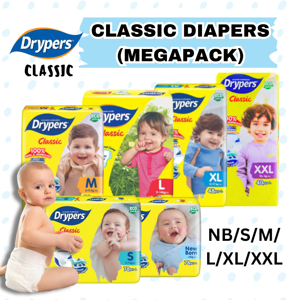 DRYPERS CLASSIC / BABY DIAPERS MEGAPACK | Shopee Malaysia