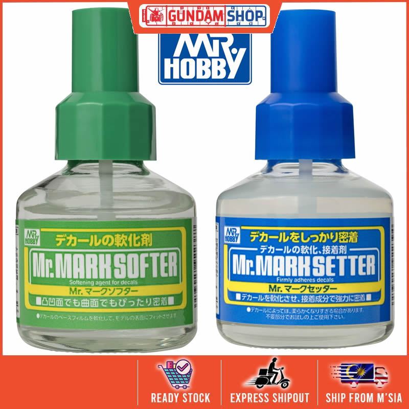 Mr. Hobby Mr. Mark Setter Mr. Mark Softer 40ml Gundam Water Decal Tool ...