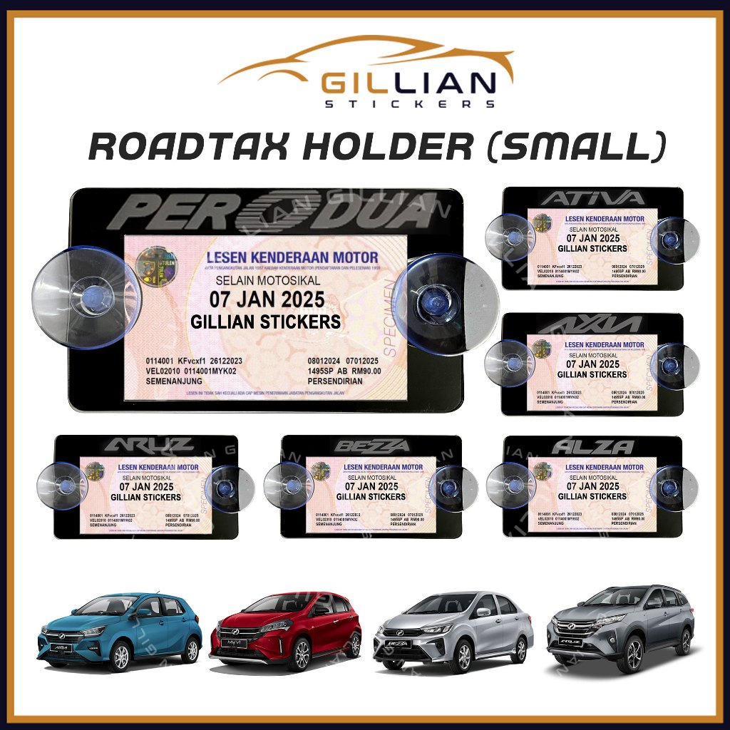 Roadtax Holder Small Size Perodua Car Sticker Pemegang Rotek Kereta ...