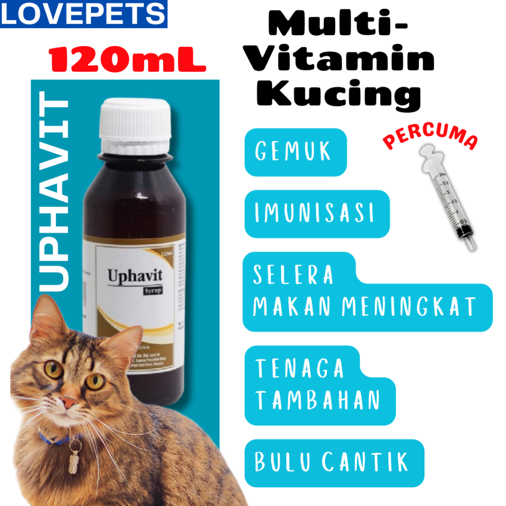 LovePet | Uphavit Syrup 120ml Multivitamin Tambah Selera Makan Vitamin ...