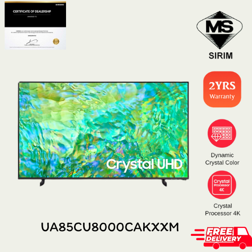 Samsung 85" CU8000 4K Dynamic Crystal UHD Smart TV (2023 ...