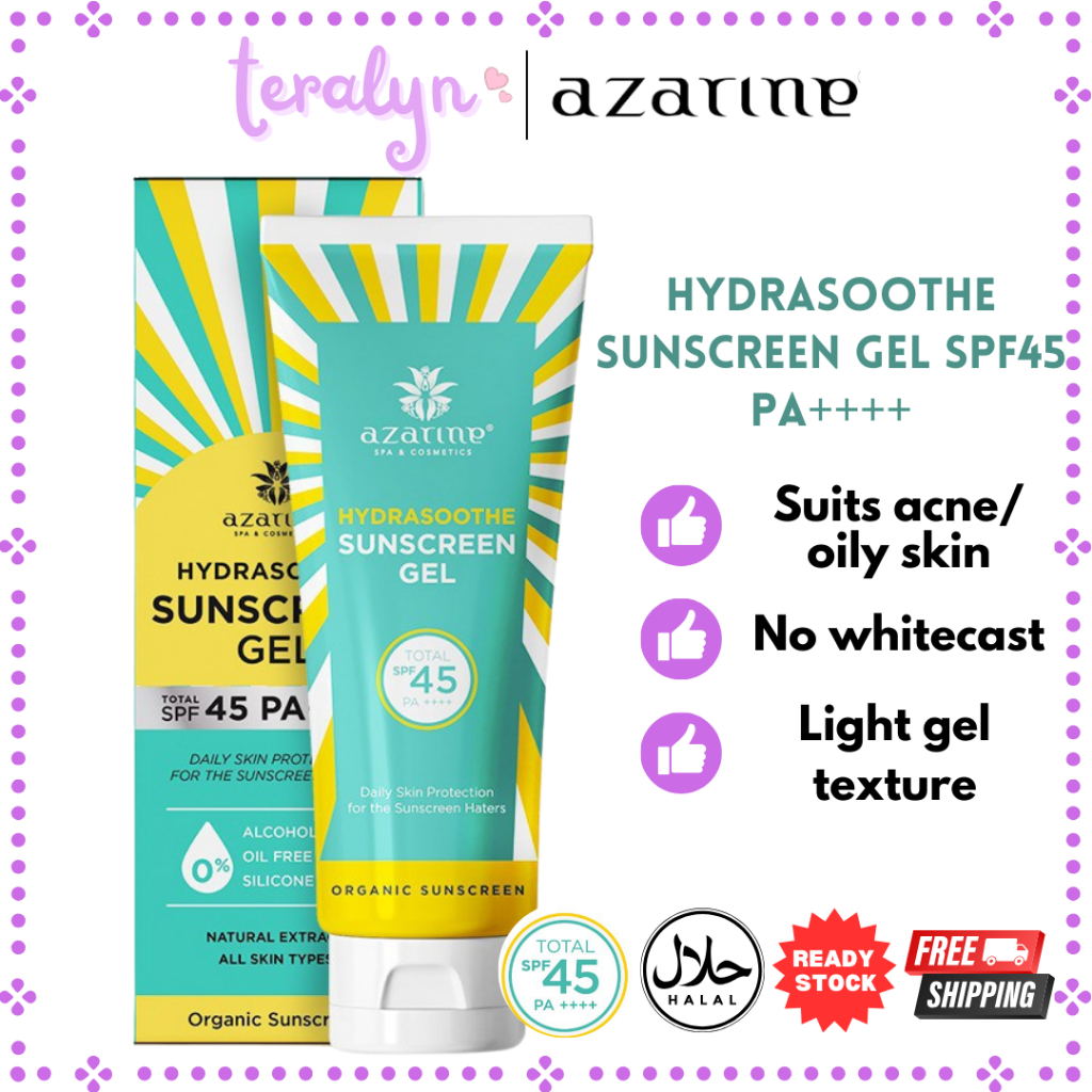 AZARINE Hydrasoothe Sunscreen Gel SPF45 PA++++ Sunscreen Oily Skin ...