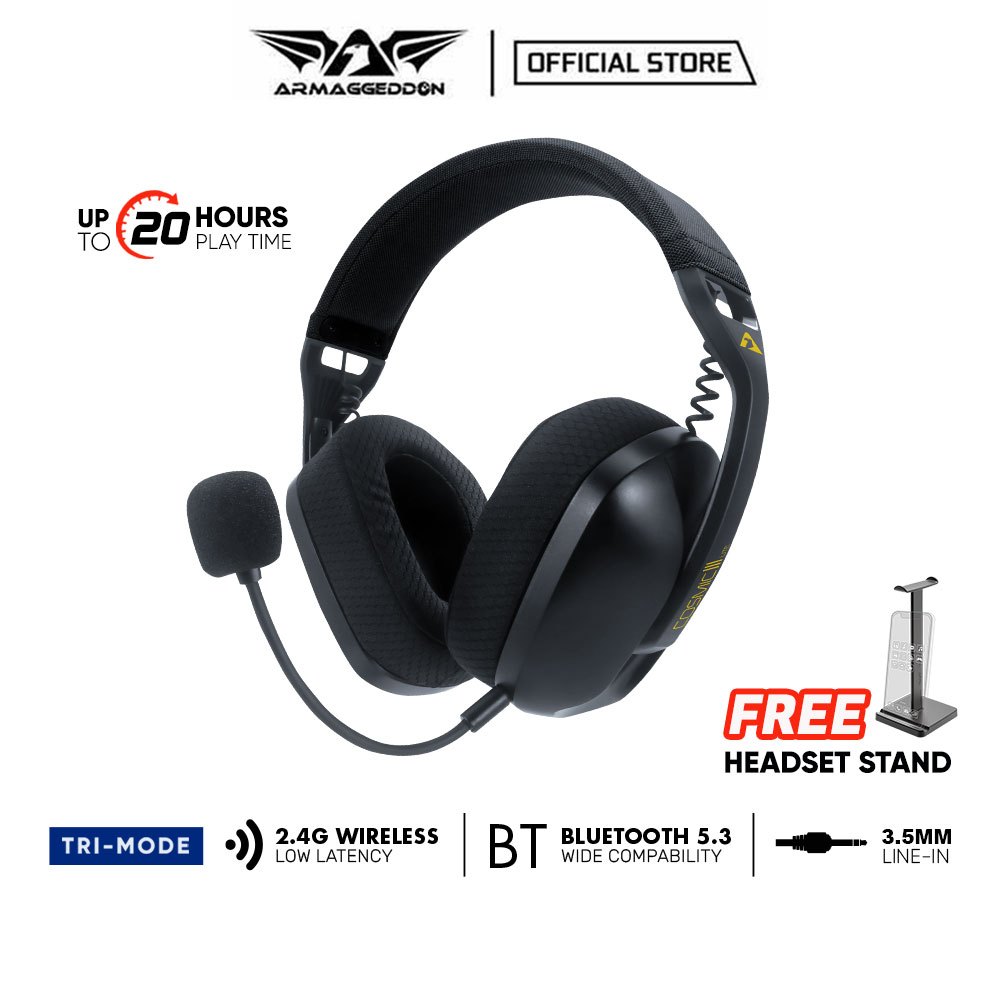 Armaggeddon Wireless Gaming Headset with Detachable Mic | Free Headset ...