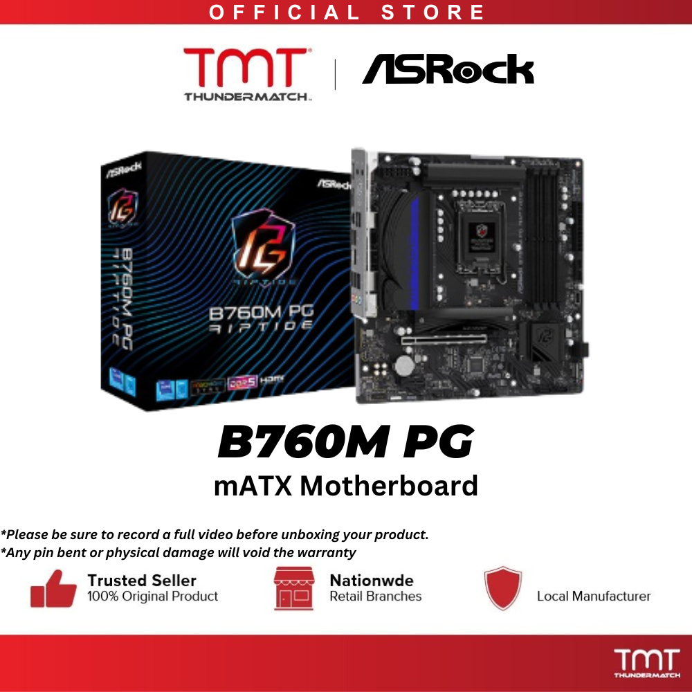 Asrock Intel B760M PG Riptide mATX Motherboard | Shopee Malaysia
