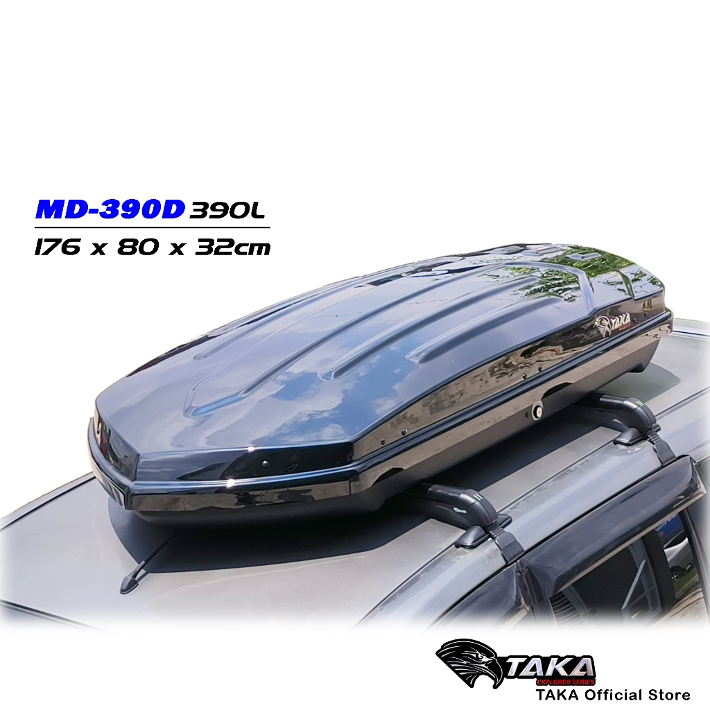 TAKA MD-390D Car Roof Box [Explorer Series] [L Size] [Glossy Black ...