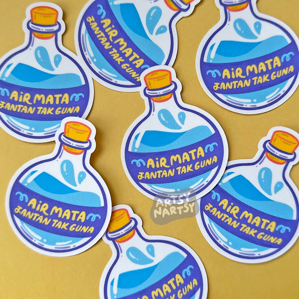 Waterproof/Vinyl Sticker Flake - Airmata Jantan | Shopee Malaysia