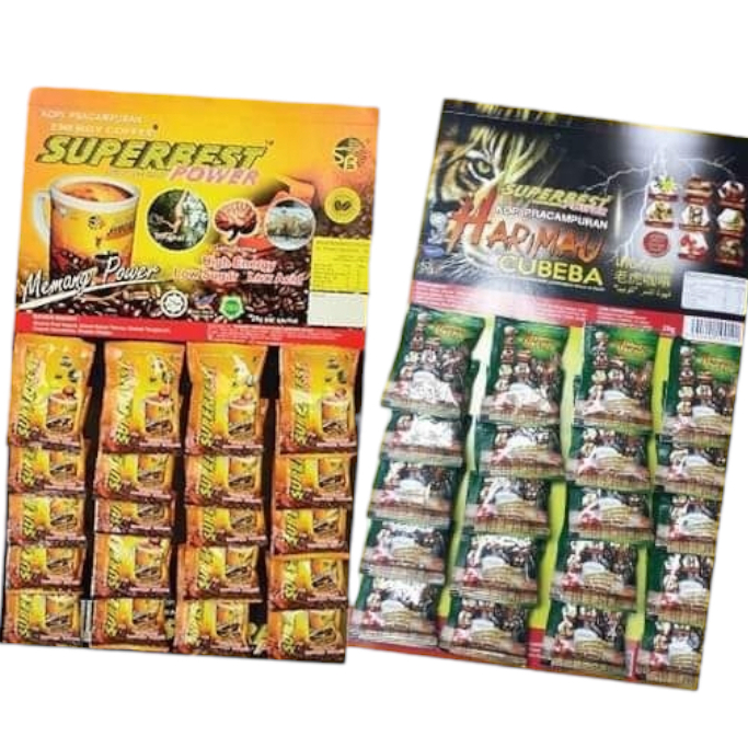 Superbest Power / Harimau Cubeba Kopi Papan Sachet 25gx20 Coffee Super Best | Shopee Malaysia
