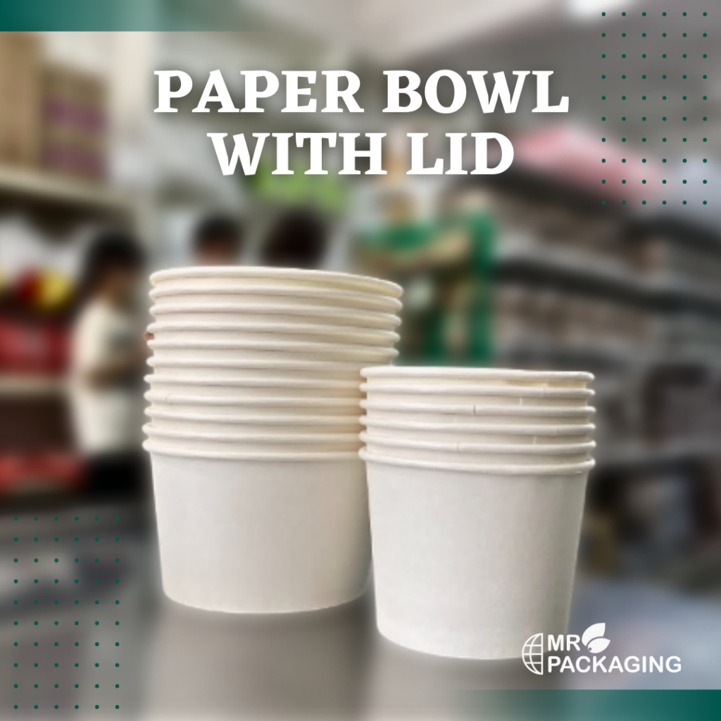 Disposable Kraft White Paper Bowls Salad,Soup, Ramen Bowl/Take-away ...