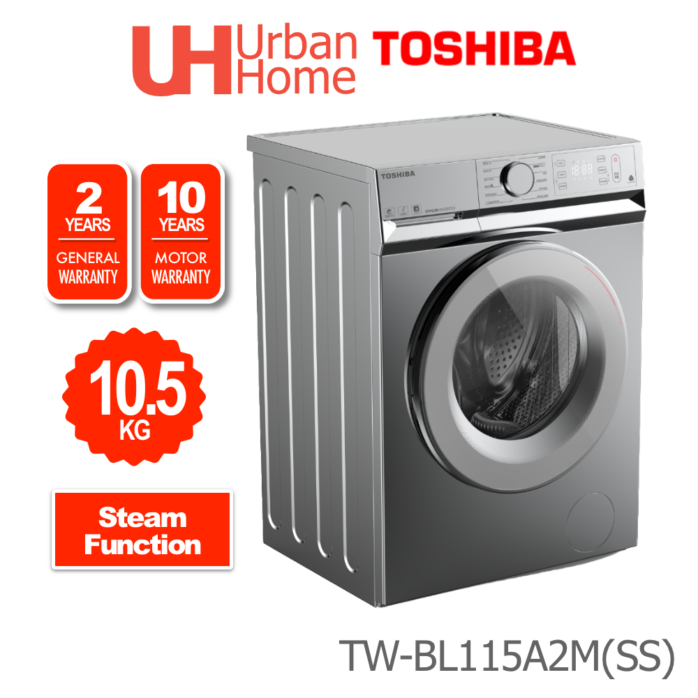Toshiba Deep Clean Front Load Washer Inverter Washing Machine ( 10.5KG ) TW-BL115A2M(SS ...