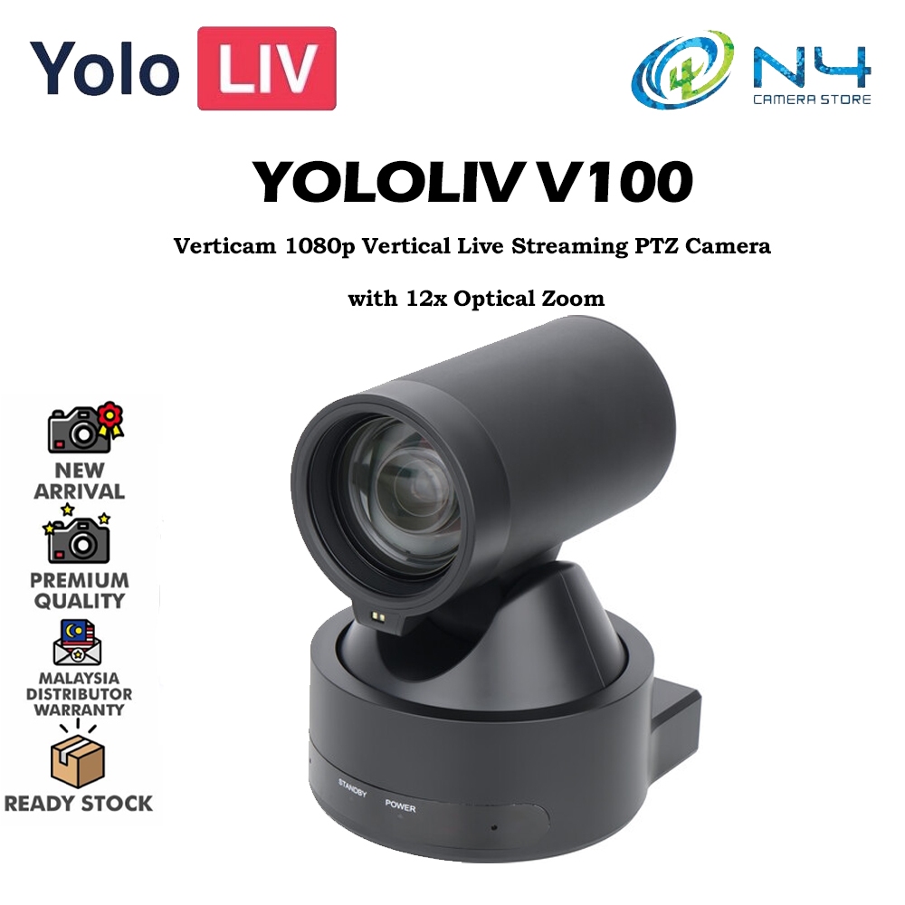 YoloLiv V100 Verticam 1080p Vertical Live Streaming PTZ Camera with 12x ...