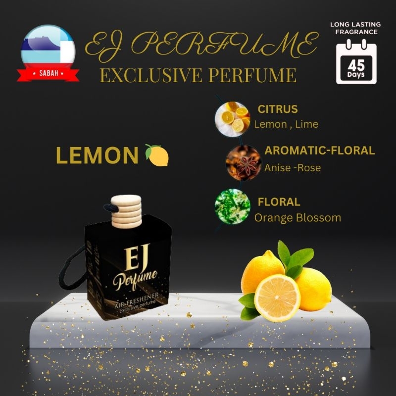AIR FRESHNER LEMON BY EJ PERFUME CAR Tahan Sehingga 45 hari Car perfume ...