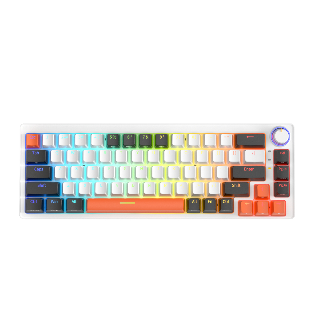Zifriend ZA68 Wireless Mechanical keyboard 65% RGB Light Hotswap Knob ...