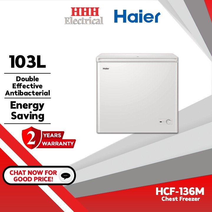 Haier Chest Freezer With Lock and Double Effective Antibacterial (103L ...