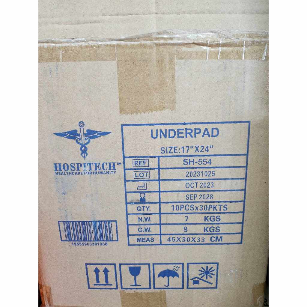 (1carton/30pack)Hospitech Underpad 17''x24 10pcs/pack | Shopee Malaysia