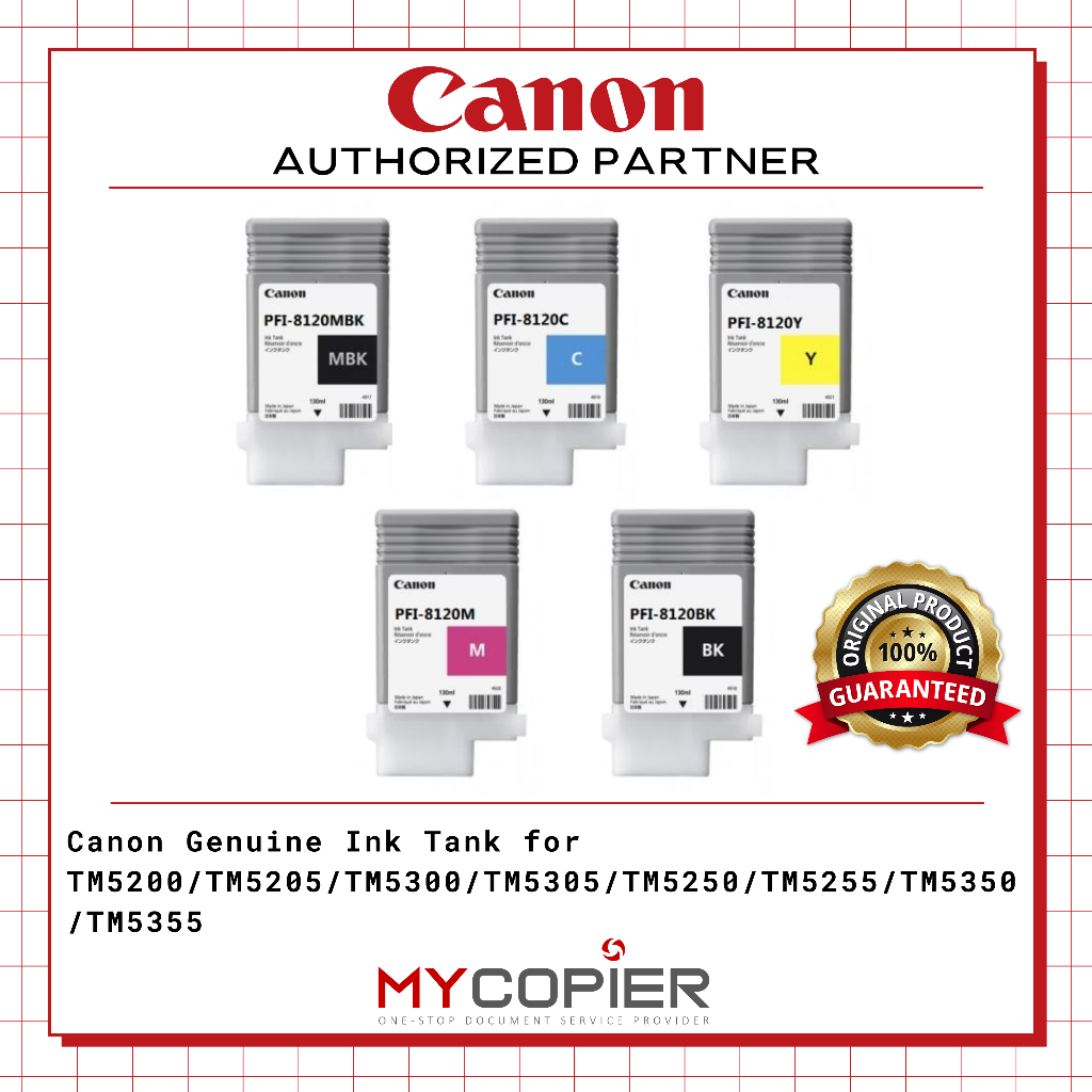 Canon PFI-8120 PFI-8121 Ink Cartridge (130ml) for TM5200,TM5205,TM5300,TM5305, TM5250, TM5255 ...