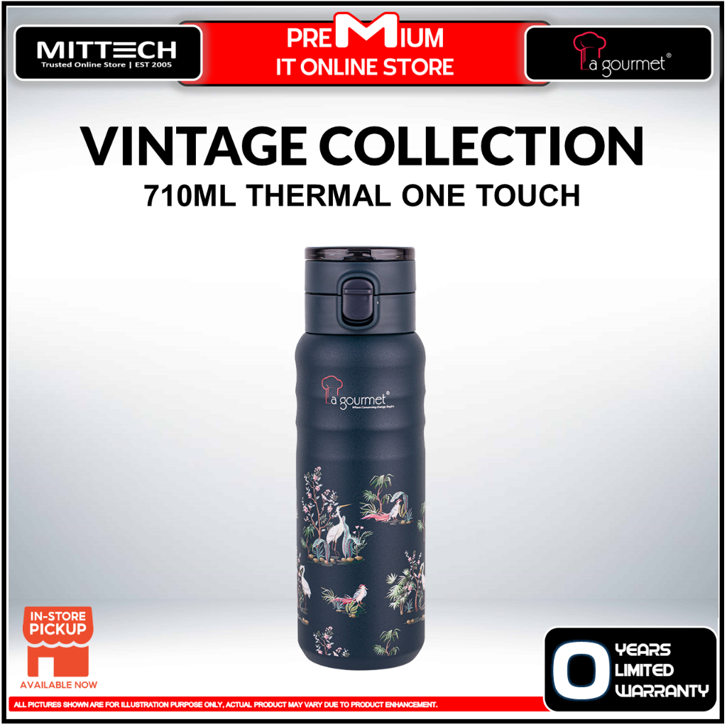 La gourmet Vintage Collection 710ml Thermal One Touch Dark Green ...