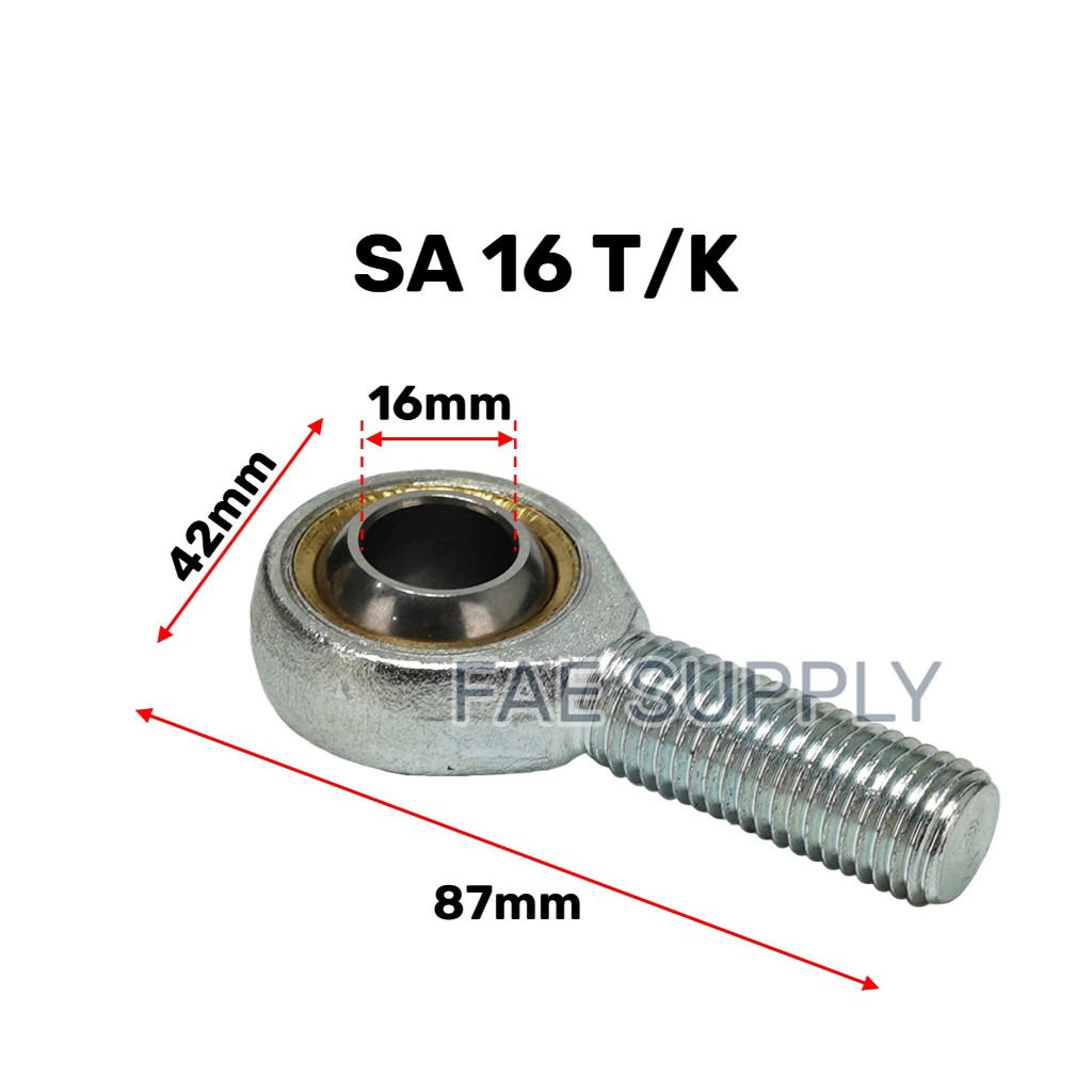 SA SAL Fish Eye Rod End Bearing Male Thread Inner diameter 3 4 5 6 8 10 ...