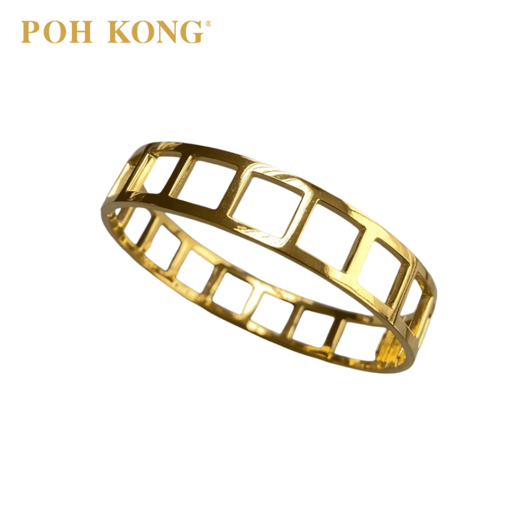 POH KONG 916/22K Gold Tranz Classic Square Bangle (2001) | Shopee Malaysia